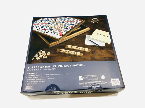 Scrabble Deluxe Vintage Edition with rotating game board - Asteria One