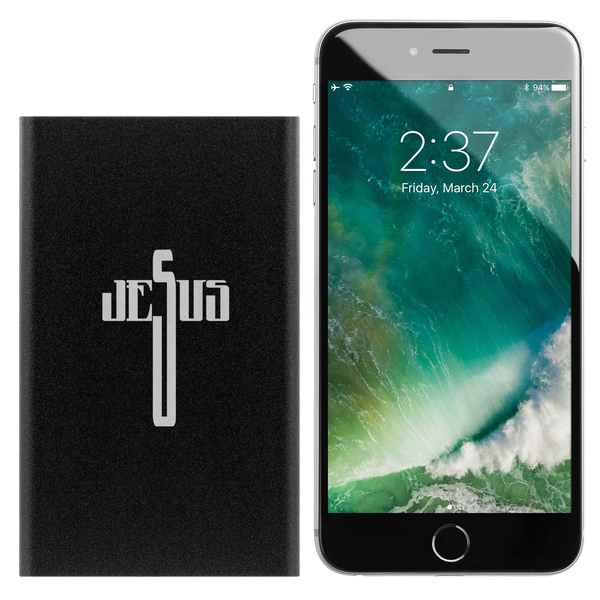 Jesus cross laser etched power bank - Asteria One
